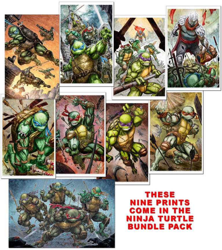 NINJA TURTLES BUNDLE NINE PRINTS! - Freddie E. Williams II