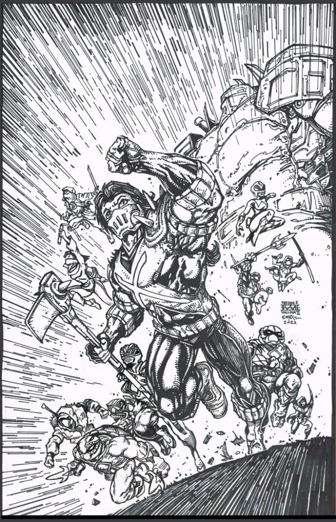 Power Rangers TMNT v2Collab w/ Kevin Eastman Issue 4TWO 11×17 Originals ...