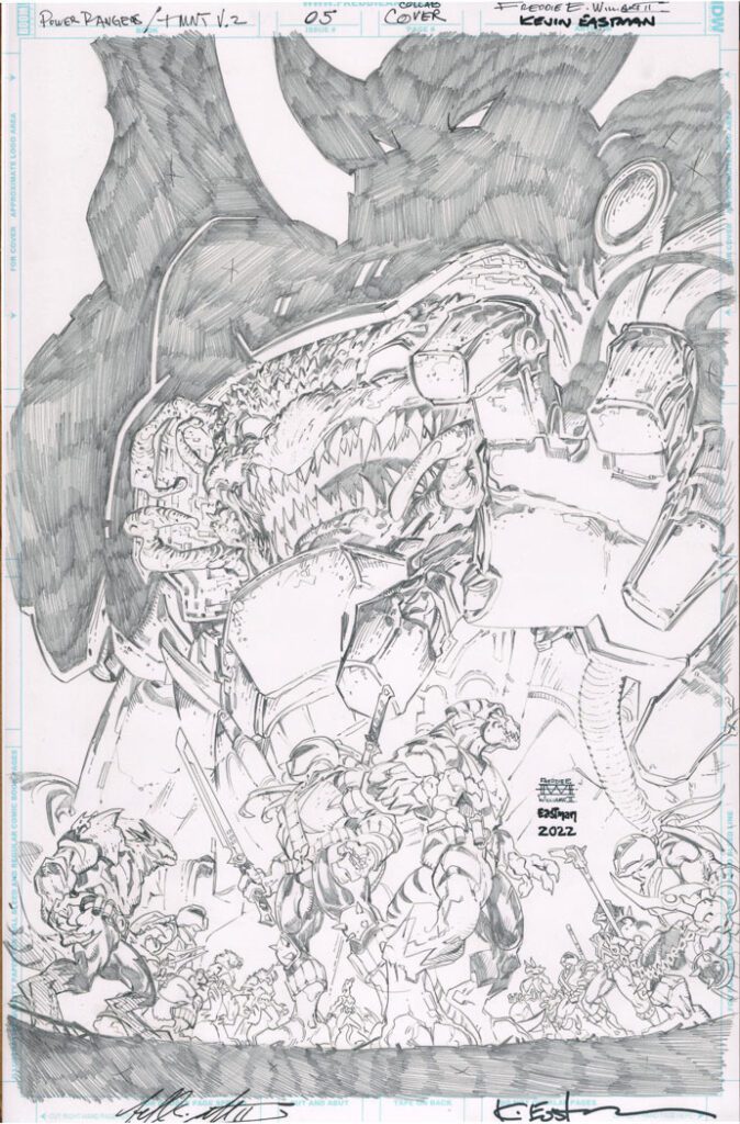 Power Rangers TMNT v2Collab w/ Kevin Eastman Issue 511×17 Pencils ...