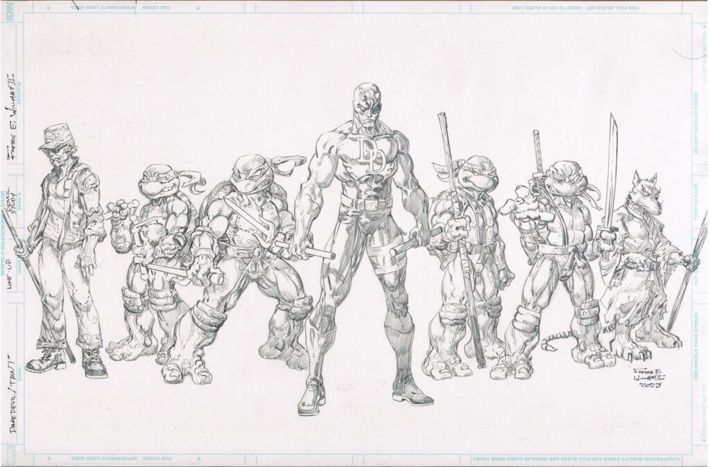 Daredevil / TMNT Pitch Master Stick Pencil Figure Study - Freddie E ...
