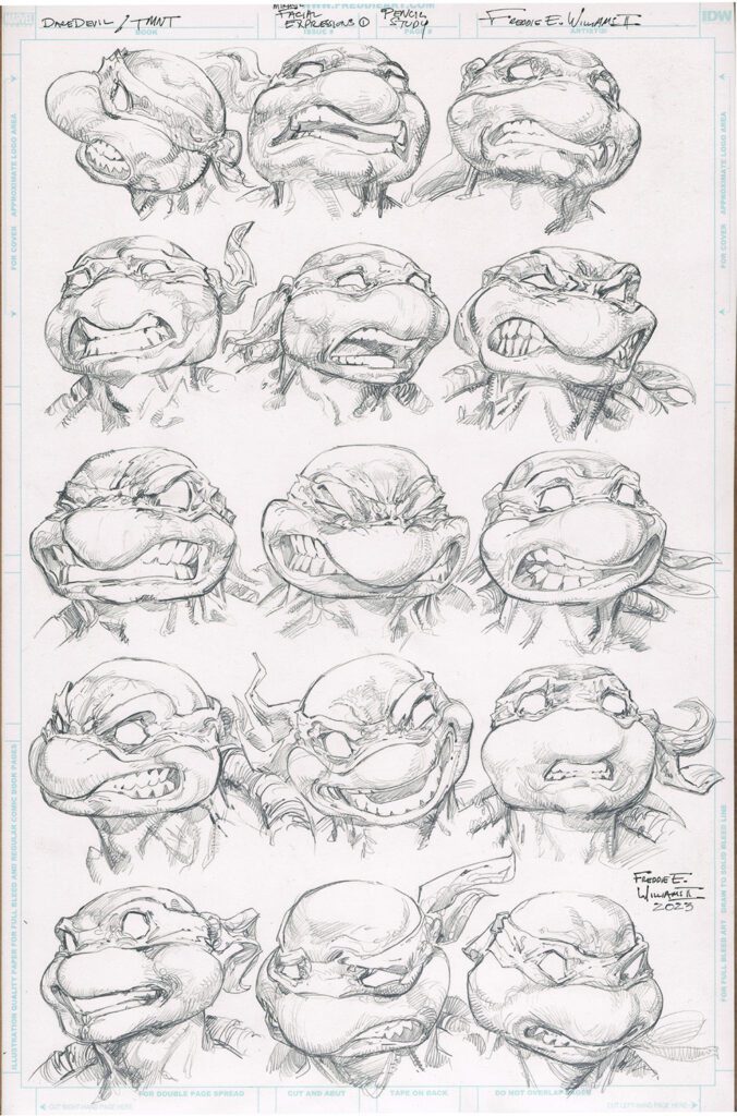 Daredevil / TMNT Pitch Mirage TMNT Head Study 2 - Freddie E. Williams II