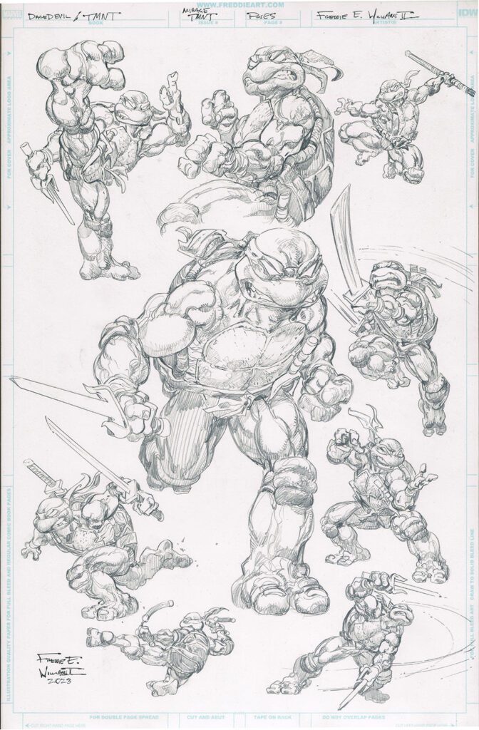 Daredevil / TMNT Pitch Mirage TMNT Figure Study - Freddie E. Williams II